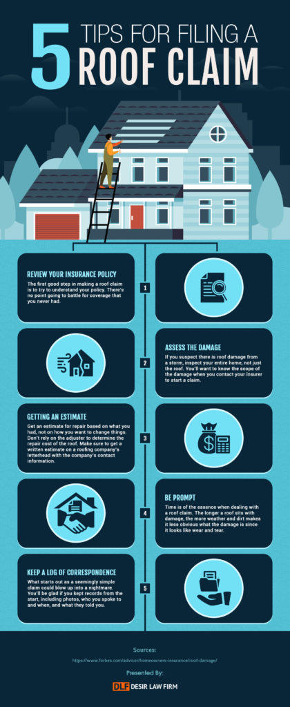 5 Tips For Filing Roof Claim [Infographic] - Desir Law Firm