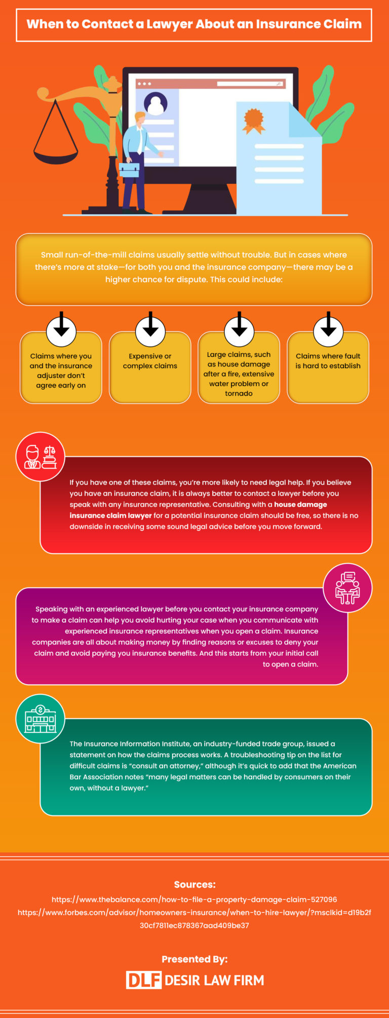 [Infographic] When to Contact a Lawyer About an Insurance Claim - Desir ...